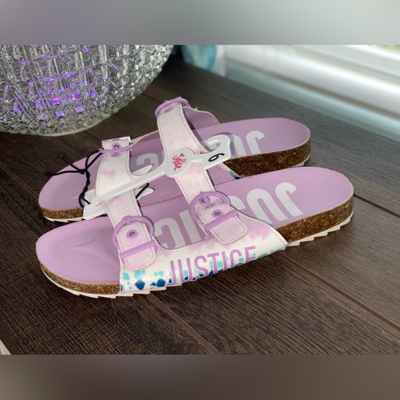 Justice | Shoes | Justice Purple Tie Dye Slide Sandal Size 6 | Poshmark